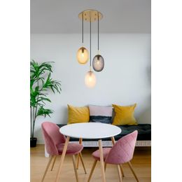 Globo LIGHTING H&auml;ngeleuchte "DEVIN", 3, &Oslash; 15cm H: 120cm, 1 Stk., bunt, Wohnzimmer, Leuchten, H&auml;ngelampe/Pendelleuchte/Esszimmer/Wohnzimmer/Esstisch
