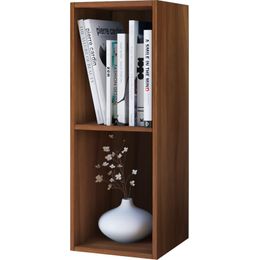 Standregal Vcm, B:34cm H:72cm T:30cm, braun, Wohnzimmer, Regale, "Holz Stand Regal Aufbewahrung Deko B&uuml;cher Mendas 2"
