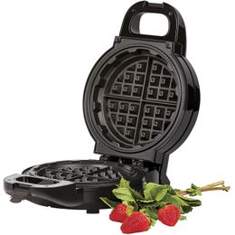 MediaShop Waffeleisen "M35524 PowerXL Waffle Star", B:21cm H:12,5cm T:32cm, schwarz, Waffeleisen, mit Backampel, 18 cm
