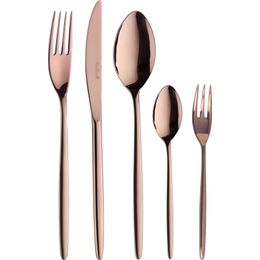 Pinti Inox PINTINOX Besteck-Set "Olivia Treasure", 30 tlg., braun, Essbesteck-Sets, Optik Gl&auml;nzend PVD Beschichtung