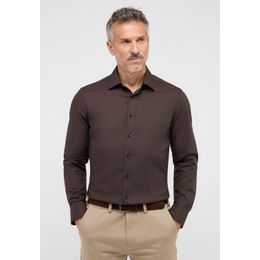 Eterna Herren Langarmhemd "SLIM FIT", braun, Gr. 44, 100% Baumwolle, Hemden, NON IRON (b&uuml;gelfrei)