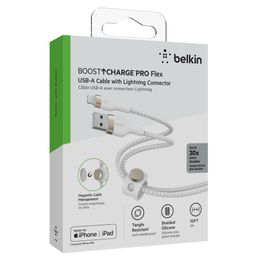 Belkin USB-Kabel "PRO Flex Lightning/USB-A Kabel, Apple zert.", B:10cm H:8cm T:20cm, wei&szlig;, Kabel