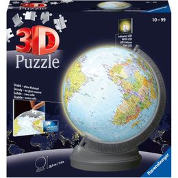 Ravensburger Kinder 3D-Puzzle "Globus mit Licht", bunt, Kunststoff, B:22,8cm H:28,9cm T:24,7cm, Puzzles, mit LED-Modul; Made in Europe