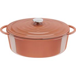 Tefal Br&auml;ter "LOV Schmortopf mit Deckel, &Oslash; 34 cm, oval", &Oslash; 34cm + H&ouml;he 17,41cm, orange, T&ouml;pfe, Induktion, f&uuml;r alle Herdarten geeignet, inkl. E-Book