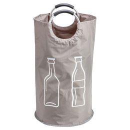 Flaschentr&auml;ger HEINE HOME, B:38cm H:72cm, grau, Aluminium, Kunstfaser, Kunststoff, Polyester, Flaschentr&auml;ger