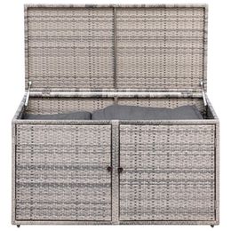 Kissenbox Merxx, B:120cm H:65cm T:60cm, grau, Kunststoff, Stahl, Garten, Aufbewahrungsboxen, "Komfort", Polyrattan