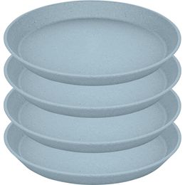 Koziol Speiseteller "CONNECT PLATE &Oslash; 20,5 cm, aus biozirkul&auml;rem Material", 20,5cm, blau, Speiseteller, Sp&uuml;lmaschinengeeignet und melaminfrei, Made in