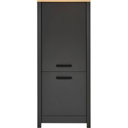 K&uuml;hlumbauschrank Inter Link, B:70cm H:167cm T:60cmanthrazit, MDF, Spanplatte, Schr&auml;nke, "Ger&auml;teschrank Veneto", F&uuml;r K&uuml;hl-Gefrier-Kombi, Soft-Close,