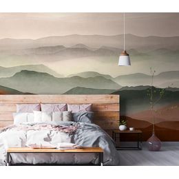 Livingwalls LIVING WALLS Fototapete "THE WALL III Landschaft Tapete Motivtapete Horizont Himmel", B/L: 2,8mm x 3,71mm, Rollen:, bunt, Wohnzimmer, Tapeten,