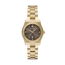 Emporio Armani Damen Quarzuhr, gold, Armbanduhren, Armbanduhr, Damenuhr, Edelstahlarmband, analog, Tag
