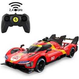 Jamara Kinder RC-Auto "Ferrari 499P rot 2,4GHz"rot, Kunststoff, B:8,5cm H:5,8cm T:20,8cm, Fernlenkfahrzeuge, Ma&szlig;stab 1:24