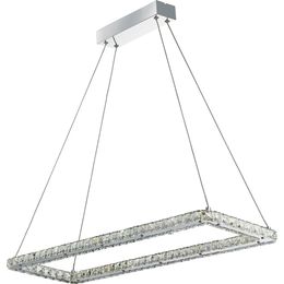 Searchlight LED-H&auml;ngeleuchte "H&auml;ngeleuchte Clover, 1-flammig", 1, H: 60cm, 1 Stk., silber, Leuchten, Glamour&ouml;s