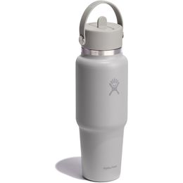 Hydro Flask Isolierflasche "32 Oz Travel Wide Flex Straw", 946ml, beige, Trinkflaschen, TempShield️ doppelwandige Vakuumisolierung