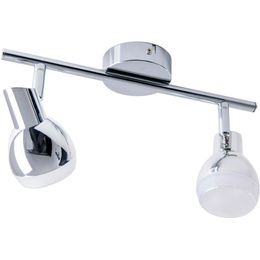 N&auml;ve N&Auml;VE LED Deckenleuchte "Chromey", 2, H: 13cm, 1 Stk., grau, Wohnzimmer, Leuchten, LED Deckenleuchte,chrom,2x 26 LED 5W/380lm; total 10W