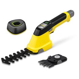 K&auml;rcher Akku-Gras- und Strauchscherenset K&Auml;RCHER, gelb, Gartenscheren-Maschinen, "GSH 4-4 PLUS BATTERY SET", 2-in-1-Funktion, inkl. Akku und Ladeger&auml;t