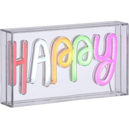 JUST LIGHT LED Wandleuchte "NEON-HAPPY", 1, 1 Stk., bunt, Leuchten