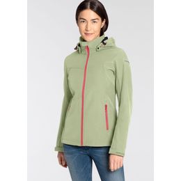 Icepeak Damen Softshelljacke "D SOFTSHELLJACKE BRENHAM", gr&uuml;n, Gr. 40, Web, Obermaterial: 95% Polyester, 5% Elasthan, Jacken, f&uuml;r vielseitige