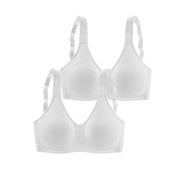 Naturana Damen B&uuml;gelloser BH "Cotton", Gr. 105, wei&szlig;, Obermaterial: 95% Baumwolle, 5% Elasthan. Spitze: 81% Polyamid, 19% Elasthan, unifarben, BHs,