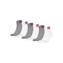 Levi's LEVI'S Damen Kurzsocken "Socken 6er Pack", Gr. 35, wei&szlig;, Obermaterial: 83% Baumwolle CO. 15% Polyamid PA. 2% Elasthan EL., Socken