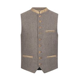 N&uuml;bler N&Uuml;BLER Jungen Trachtenweste "Trachten Gilet Gustl", grau, Gr. 52, Obermaterial: 50% Polyester PES. 50% Viskose CV. 50% Polyester PES. 50% Viskose