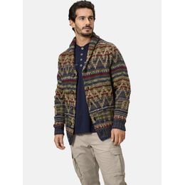 Babista Herren Strickjacke "Strickjacke RALIETTO", blau, Gr. L, gemustert, Obermaterial: 80% Polyacryl PAN. 20% Wolle mw., Strickjacken, in weicher