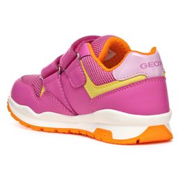 Geox M&auml;dchen Sneaker "J PAVEL GIRL", Gr. 25, pink, Synthetik, Textil, Schuhe, Freizeitschuh, Klettschuh in bunter Farbkombination
