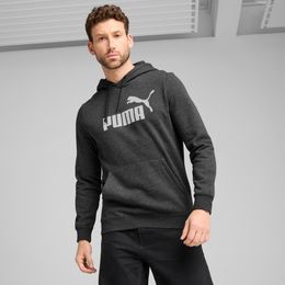 Puma Herren Kapuzensweatshirt "ESS NO. 1 LOGO HOODIE FL", grau, Gr. L, bedruckt, Fleece, Obermaterial: 66% Baumwolle, 34% Polyester, Sweatshirts, mit