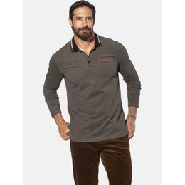 Jan Vanderstorm Herren Langarm-Poloshirt "Langarm-Poloshirt KNUTSEN", schwarz, Gr. 5XL, Obermaterial: 100% Baumwolle CO., Shirts