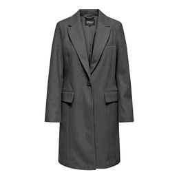 Only Damen Langmantel "ONLNANCY LIFE COAT CC OTW", grau, Gr. S, meliert, unifarben, Web, Obermaterial: 100% Polyester, M&auml;ntel