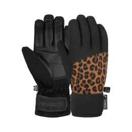 Reusch M&auml;dchen Skihandschuhe "Beatrix R-TEX XT Junior"schwarz, braun, Gr. 5,5, mehrfarbig, 93% Polyester, 6% Polyurethan, 1% Elasthan, Handschuhe,