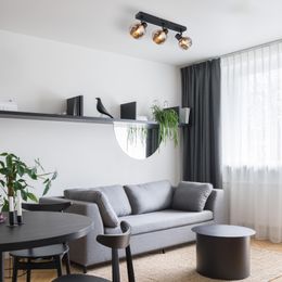 Globo LIGHTING Deckenstrahler "TOKKI", H: 13,5cm, 1 Stk., schwarz, Wohnzimmer, Leuchten, Deckenspot/Glas gef&auml;rbt/Flur/Wohnzimmer
