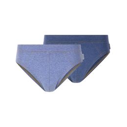 Babista Herren Slip "2er Pack Slip BELIMON", Gr. M, blau, Obermaterial: 60% Baumwolle CO. 40% Polyester COOLMAX PES(Coolmax)., Unterhosen