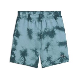 Puma M&auml;dchen Sporthose "Essentials Relaxed Tie Dye Shorts Jugendliche"emerald ice gr&uuml;n, Gr. 128, Obermaterial: 100% Baumwolle; Seitentasche &ndash; Oben: