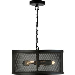 Searchlight H&auml;ngeleuchte "Fishnet 3Lt Pendant", 3, &Oslash; 45cm H: 23cm, 1 Stk.matt schwarz, Wohnzimmer, Leuchten