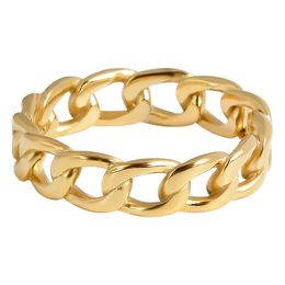 Adelia&acute;s ADELIA ́S Fingerring "Damen Ring aus Edelstahl", 52, Edelstahlgold, Edelstahl, Fingerringe, Perfekt als Geschenk zum Jubil&auml;um