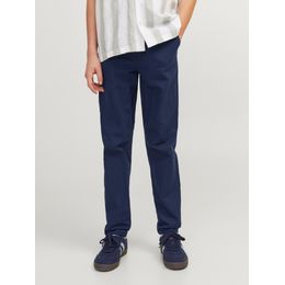 Jack & Jones M&auml;dchen Jogginghose "JPSTKANE JJSUMMER JOGGER SN JNR", blau, Gr. 140, JACK & JONES JUNIOR, angeraute Sweatware, Obermaterial: 74% Baumwolle, 26%