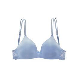 Vivance Damen Bralette-BH "Anisa", Gr. 85hellblau, Microtouch, Obermaterial: 60% Polyamid, 35% Polyester, 5% Elasthan, BHs, (ohne B&uuml;gel) mit