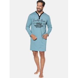 Jan Vanderstorm Herren Pyjama "Nachthemd STIGMARK", Gr. L, blau, Obermaterial: 100% Baumwolle CO., Homewear-Sets