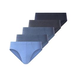 Jan Vanderstorm Herren Slip "5er Pack Sportslip ERBLIN", Gr. L, blau, Obermaterial: 100% Baumwolle CO., Unterhosen