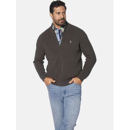 Jan Vanderstorm Herren Strickjacke "Strickjacke NORANDER", grau, Gr. 5XL, Obermaterial: 100% Baumwolle CO., Strickjacken