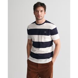 Gant Herren T-Shirt, beige, Gr. XXXL, gestreift, Jersey, Obermaterial: 100% Baumwolle, Shirts
