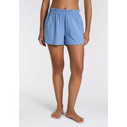HUGO UNDERWEAR Damen Shorts "Nikka", Gr. XL, bunt, Web, Obermaterial: 60% Modal, 32% Baumwolle, 8% Elasthan, Hosen, All-Over-Print, elastischer Bund