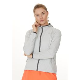 Endurance Damen Laufjacke "Feather", grau, Gr. 44, unifarben, Kunstfaser, Jacken, mit reflektierenden Elementen