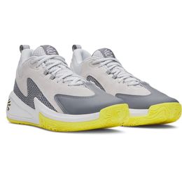 Basketballschuh Under Armour "CURRY 3Z 25 SDE", Herren, Gr. 47, halo gray, lumin gelb, titan gray, Leder, Synthetik, Textil, Schuhe