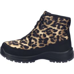 Josef Seibel Damen Stiefelette "Colorado 55, schwarz-leo", Gr. 38, schwarz, Obermaterial: 100% Textilmaterial TEXMAT., Schuhe