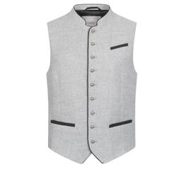 N&uuml;bler N&Uuml;BLER Herren Trachtenweste "Trachten Gilet Jarek", grau, Gr. 50, Obermaterial: 100% Polyester PES., Westen