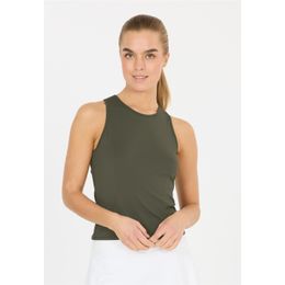 ENDURANCE ATHLECIA ATHLECIA Damen Tanktop "Delrey"khaki, Gr. 38, unifarben, 85% Polyamid, 15% Elasthan, Tops, Mit Quick-Dry-Funktion