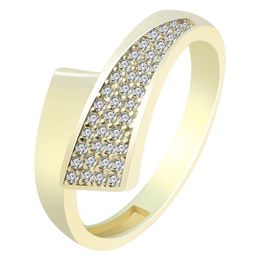 Adelia&acute;s ADELIA ́S Fingerring "Damen Ring aus 333 Gold mit Zirkonia", 52gold, Fingerringe, Ideal als Geschenk zum Valentinstag