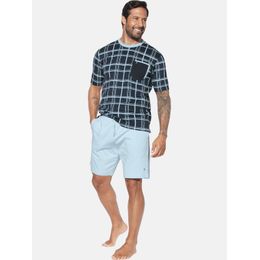 Jan Vanderstorm Herren Shorty "Kurzer Schlafanzug VIDDAL", Gr. 5XL, blau, Obermaterial: 100% Baumwolle CO., Homewear-Sets