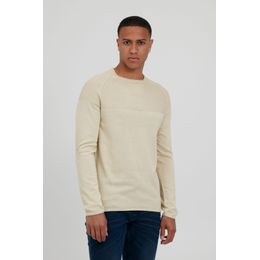 Blend Herren Strickpullover "BHAdriano"oyster gray, Gr. XXL, Feinstrick, 100% Baumwolle, Pullover, Feinstrick-Pullover mit Ziern&auml;hten